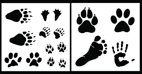 Buy Auto Vynamics - STENCIL-FOOTPRINTSET01-20 - Detailed Animal & Human ...