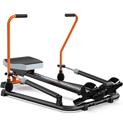 Afully Rowing Machine,12 Level Adjustable Hydraulic Resistance Folding ...