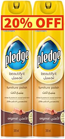 Pledge Furniture Polish and Cleaner Spray, Twin Pack - Dust-Removing ...