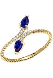Amazon.com: 10k Yellow Gold Dainty Diamond and Marquise Ruby Rope ...