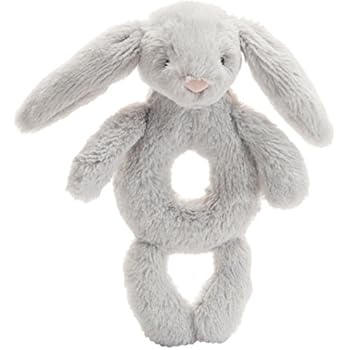 Amazon.com : Angel Dear Ring Rattle, Grey Zebra : Baby Rattles : Baby