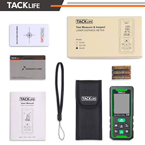 TACKLIFE Laser Measure 196Ft M/In/Ft Green Beam Laser Distance Meter ...
