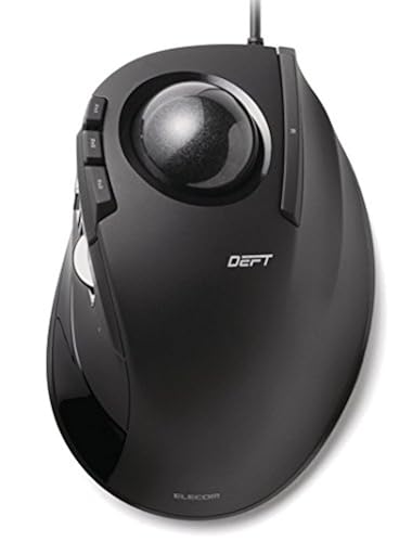 ELECOM DEFT Trackball Mouse, Wired, Finger Control, 8-Button Function ...
