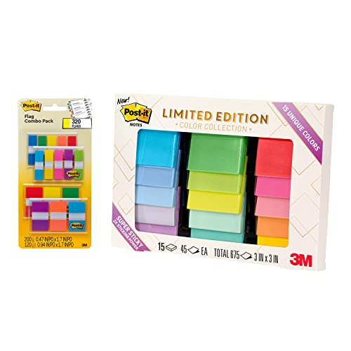 Post-it Super Sticky Notes Limited Edition Pack, 3x3 in, Assorted ...