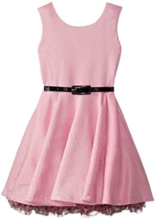 Amazon.com: Beautees Little Girls' Solid Scuba Skater Dress: Clothing