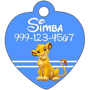 Amazon.com : Disney The Lion King Simba Dog Tag Cat Tag Pet Id Tag ...
