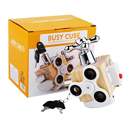 LFDecor 7-in-1 Montessori Lock Box Toy, Fidget Busy Cube for Children ...