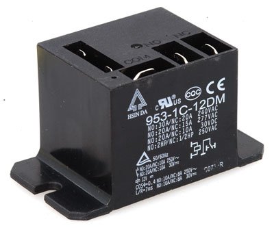 Relay, Enclosed, Single Pole Double Throw (SPDT) (953-1C-12DM), 12VDC ...