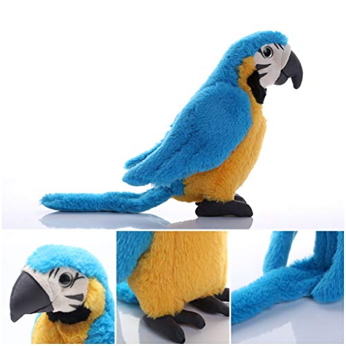 Macaw Parrot Plush, Blue Bird Stuffed Animal Plush Toy Doll Gifts for ...