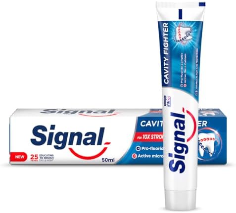 Signal Fluoride Toothpaste, Cavity Fighter, for 10x stronger teeth ...