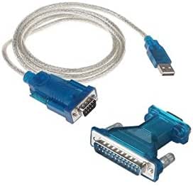 Cable adaptador de USB 2.0 a RS232 serial de 9 pines + adaptador R232 ...