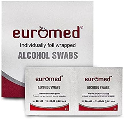 euromed Alcohol Swab Pads Carton of 50 Boxes (200 Pieces in 1 Box ...