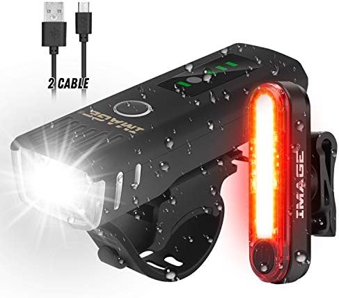 Bike Light Set,USB Re-Chargeable Bicycle Light Set with Super Bright ...