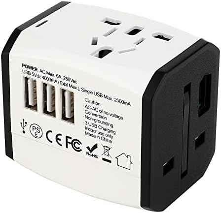 JIYHF International Travel Plug Adapter, Universal Charger Power ...