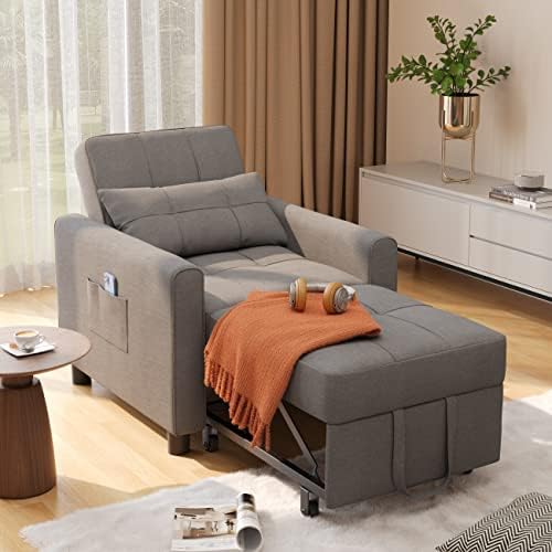 Folding Sleeper Chair Bed, Convertible 3-in-1 Sofa Chair, Multi ...