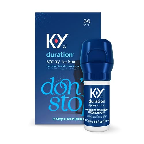 K-Y Duration Spray 0.16 fl oz, for Men, Adult Couples, Lidocaine ...