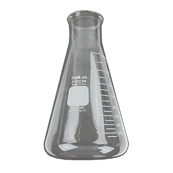 Corning 5100-1L Pyrex Wide Mouth Erlenmeyer Flasks with Heavy Duty Rim ...