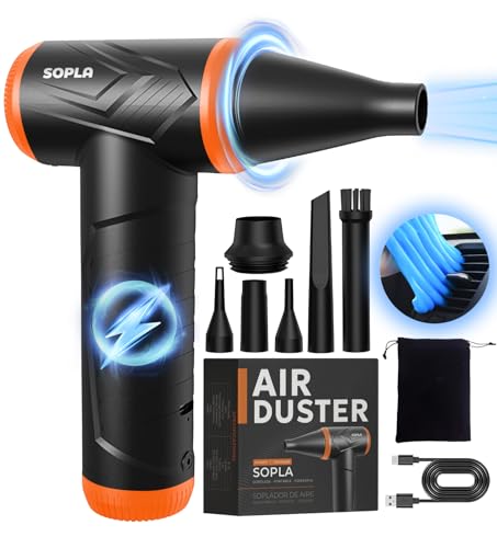 Electric Compressed Air Duster 150000RPM with Car Slime Dust Cleaning ...