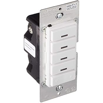 Leviton VRCS4-M0Z Vizia RF + 4-Button Remote Scene Controller - Dimmer ...