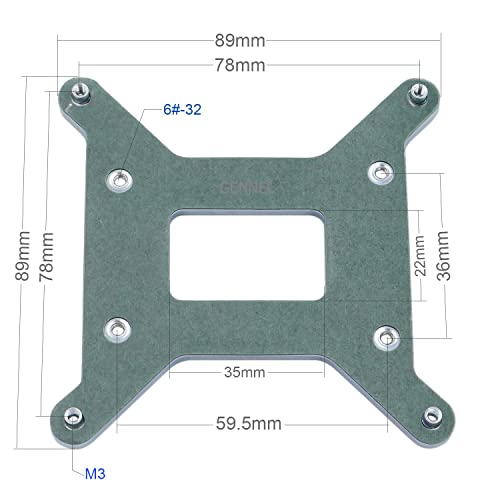 GENNEL Metal LGA1700 Motherboard Backplate, CPU Radiator Base Heatsink ...