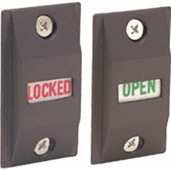 CRL Satin Aluminum Finish Open/Locked Lock Indicator Set Slide Down ...
