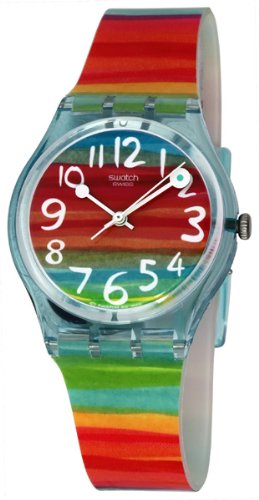 Купить Swatch Women's GS124 Quartz Rainbow Dial Plastic Watch в ...