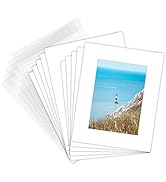 Amazon.com: Golden State Art Pack of 25 White Pre-Cut 8x10 Picture Mat ...