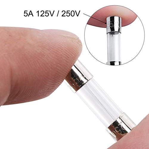 5 Amp Fuse, 5A Max 5 Amp 125V/250V Fast Blow Xmas Tree Light Fuse For ...