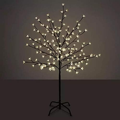 LED Lighted Flower Tree with multiple branches and white cherry blossom ...