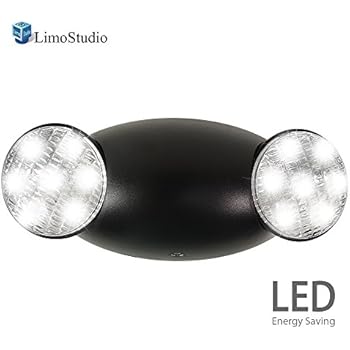 Lithonia Lighting ELM2 LED B M12 Quantum 2-Light Black LED Emergency ...