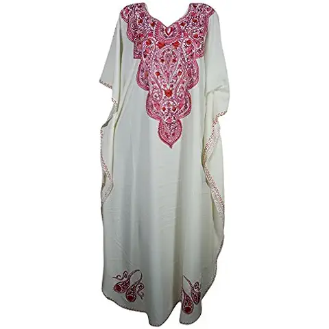 WOMENS LOUNGEWEAR CAFTANS: Boho Designer Kimono Caftan Maxi Dress