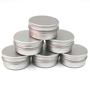 Amazon.com: Healthcom 25g + 50g Metal Tins Screw Top Aluminum Tin Jars ...