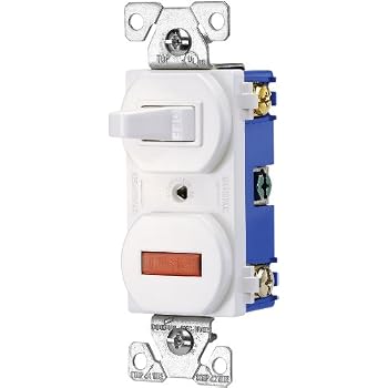 Leviton 5226-W 15 Amp, 120 Volt, Duplex Style Single-Pole, Neon Pilot ...