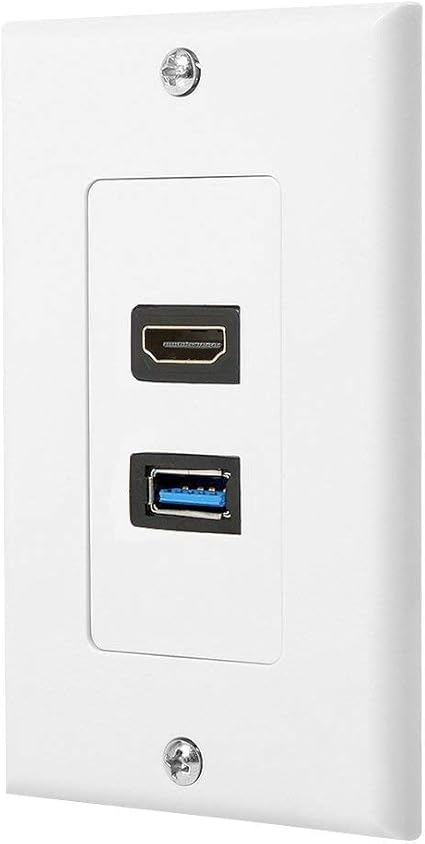 Amazon.com: HDMI USB 3.0 Distribution Organization Wall Plates Panel ...