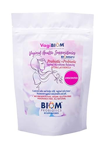 Biom Vaginal Probiotic Suppository: Natural Vaginal pH and Odor Control ...