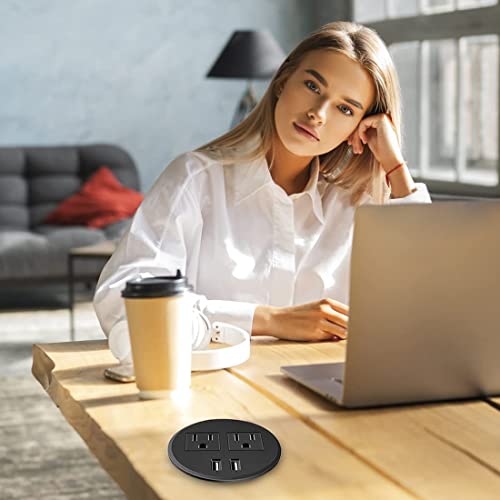 Haylink Power Grommet, Round Recessed Power Outlet Plug, 3.15 Inch Desk ...