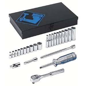 Armstrong 15-210 1/4-Inch Drive 12 Point Inch-SAE Socket Set, 25-Piece ...