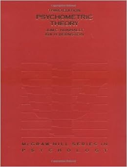 Psychometric Theory: 9780070478497: Medicine & Health Science Books ...