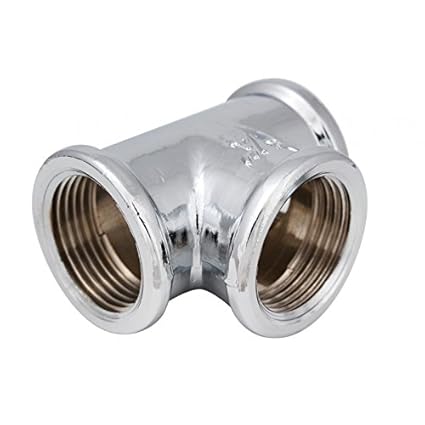 Chrome Water Pipe Equal T Piece 1/2" BSP Thread Female Connector Hose ...
