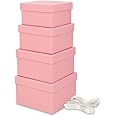 Amazon.com: Bengnkes Pink Gift Box Small Gift Boxes with Lids for ...