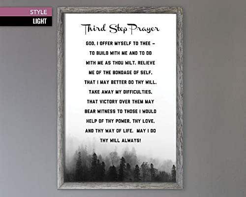 Amazon.com: 3rd Step Prayer Poster - AA - NA - Alcoholics and Narcotics ...