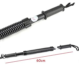 20kg Power Twister Bar Heavy Duty Arm & Chest Exercise & Fitness Spring ...