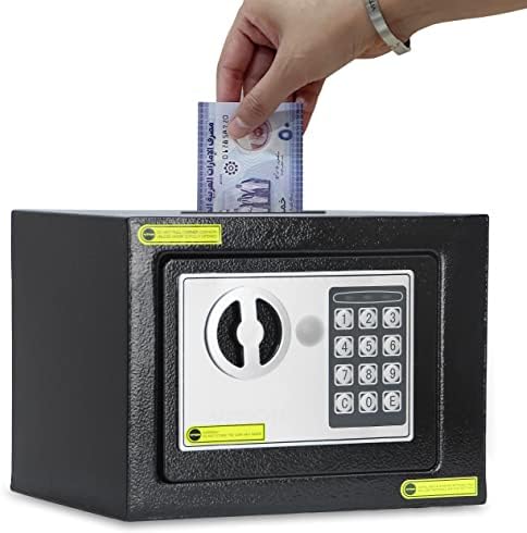 VITION Safe Box Small, Cash Deposit Drop Slot Security Locker with Keys ...