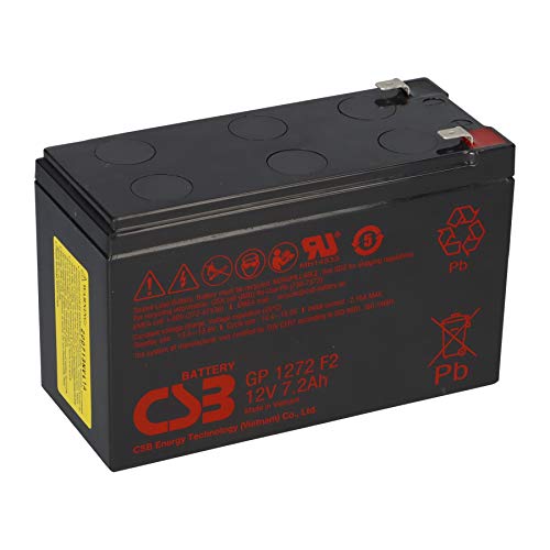 CSB GP1272 12V / 7.2 AH Sealed Lead Acid Battery w/ F2 Terminal in ...