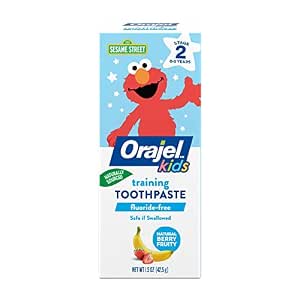 Amazon.com: Orajel Kids Elmo Training Toothpaste Fluoride-Free 1 ...
