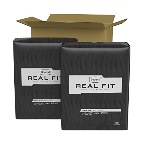 Купить Depend Real Fit Incontinence Briefs for Men, Maximum Absorbency ...