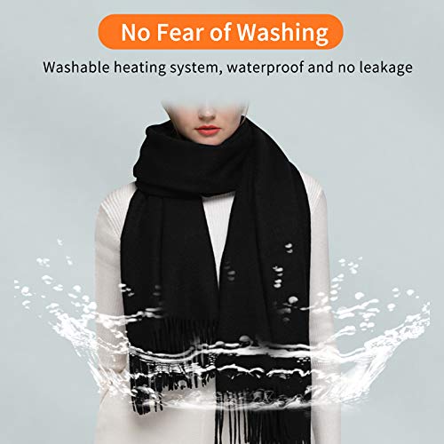 Heated Scarf Men Women USB Port Connecting to Power Bank Heating Scarf ...