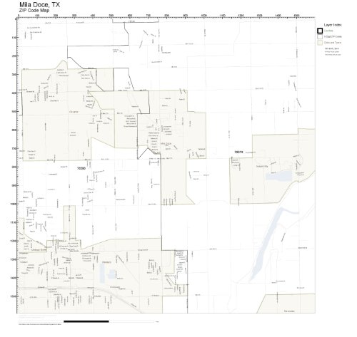 Buy ZIP Code Wall of Mila Doce, TX ZIP Code Laminated Online at ...