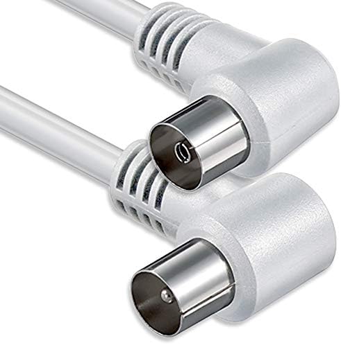 1aTTack Antenna cable angled 2.5 meters 2x shielded coax plug 90 ...