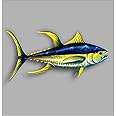 Amazon.com - Yellowfin Tuna Car Stickers Decals Waterproof Car Styling ...